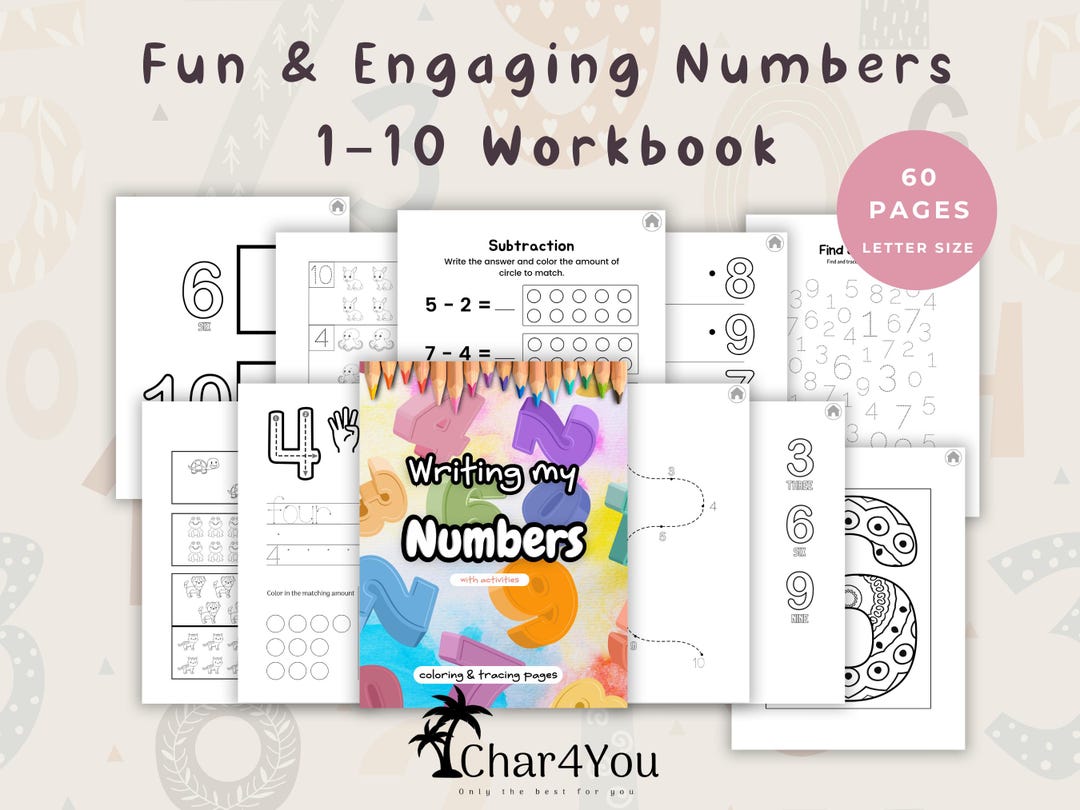 Writing My Numbers—educational Printable Digital Dowload - Etsy
