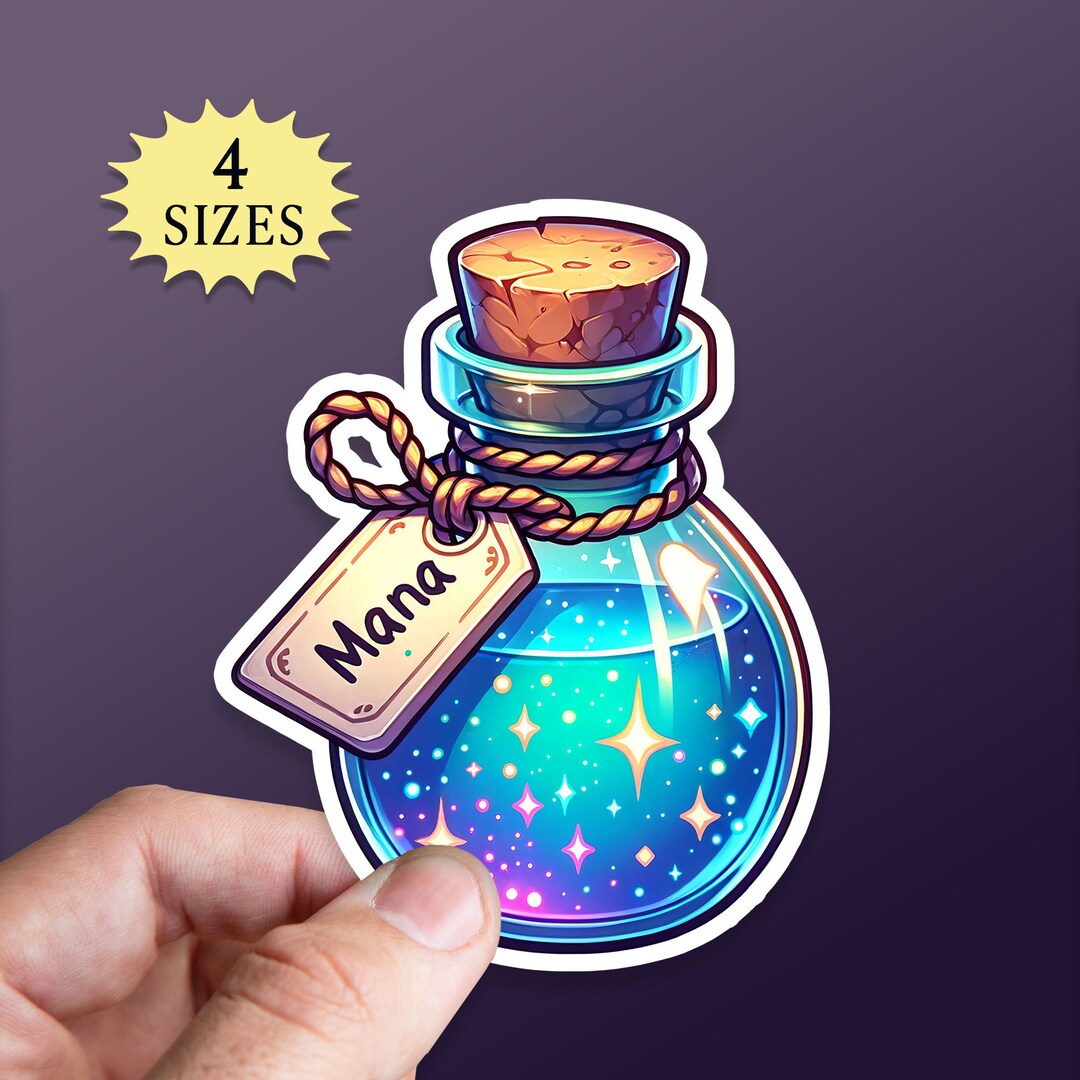 MANA Potion Jar Sticker, Mana Jar Decal, Summer Sticker, Journal ...