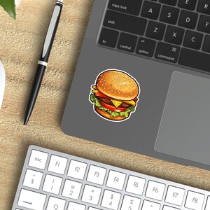 Cheeseburger Sticker, Burger Sticker, Fast Food Sticker, Food Sticker ...