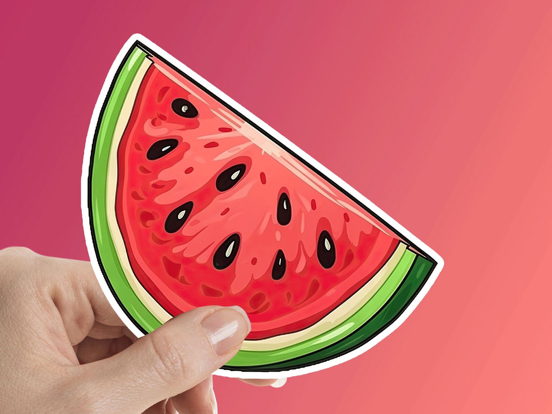 Slice of Watermelon Sticker, Summer Sticker, Picnic Sticker, Water ...