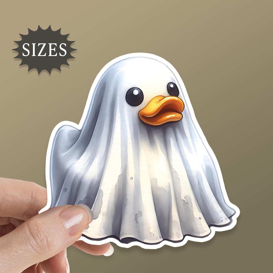 Ghost Rubber Duck Sticker: Waterproof Halloween Vinyl - Etsy