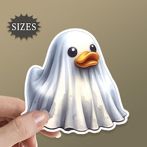 Ghost Rubber Duck Sticker: Waterproof Halloween Vinyl - Etsy
