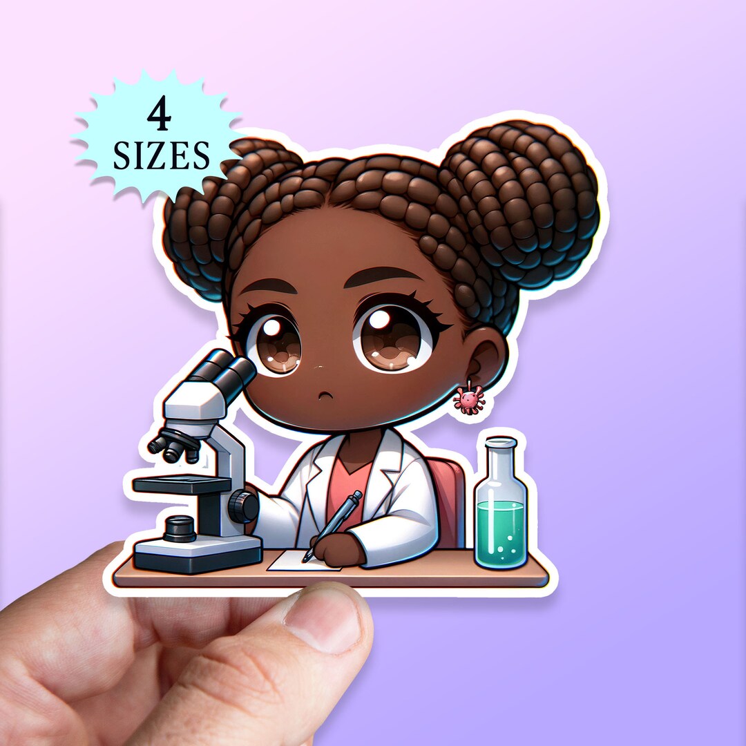 Microbiology Sticker, Microscope, Bio Tech Assistant, Biochemist ...