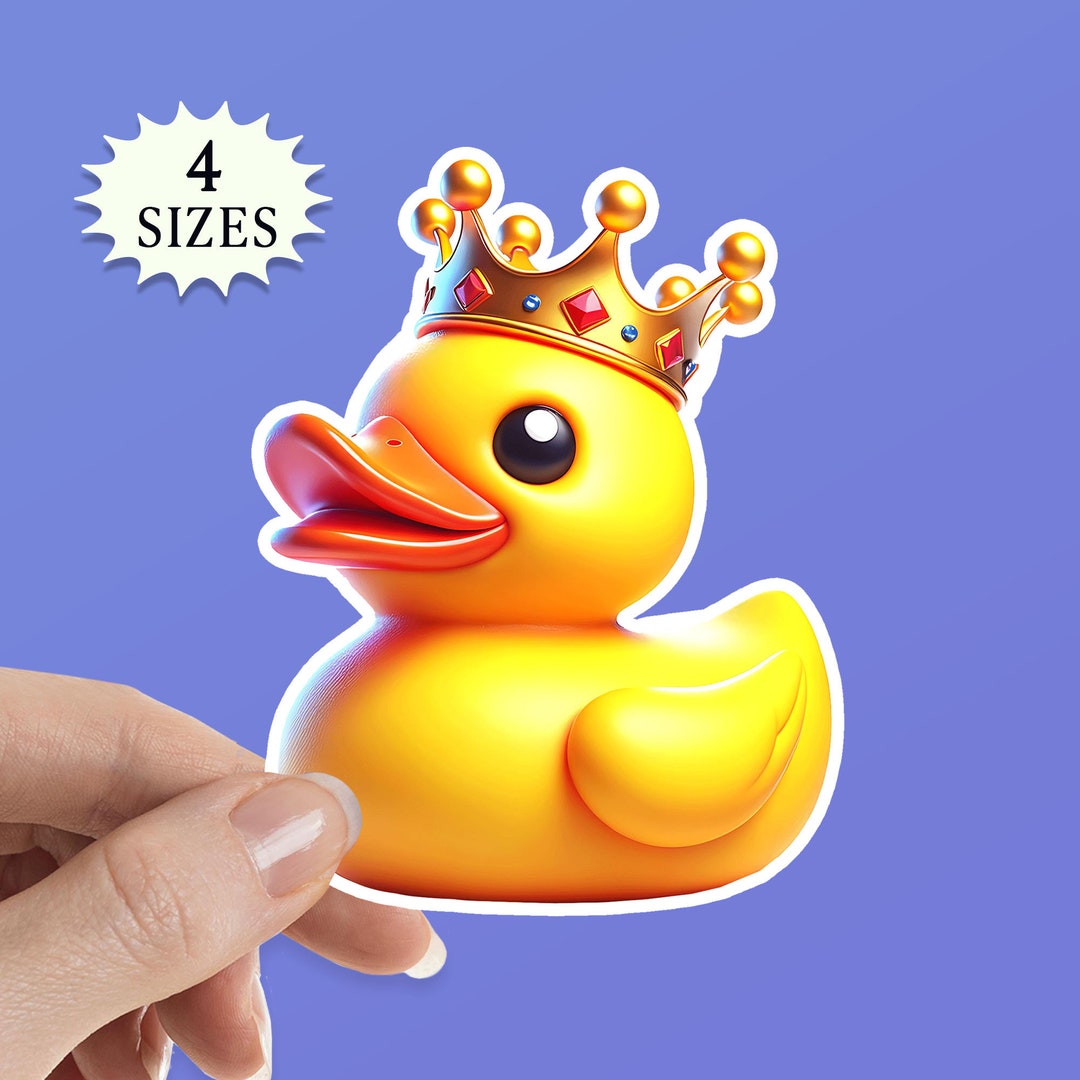 King Rubber Duck Sticker: Waterproof Vinyl Decal - Etsy