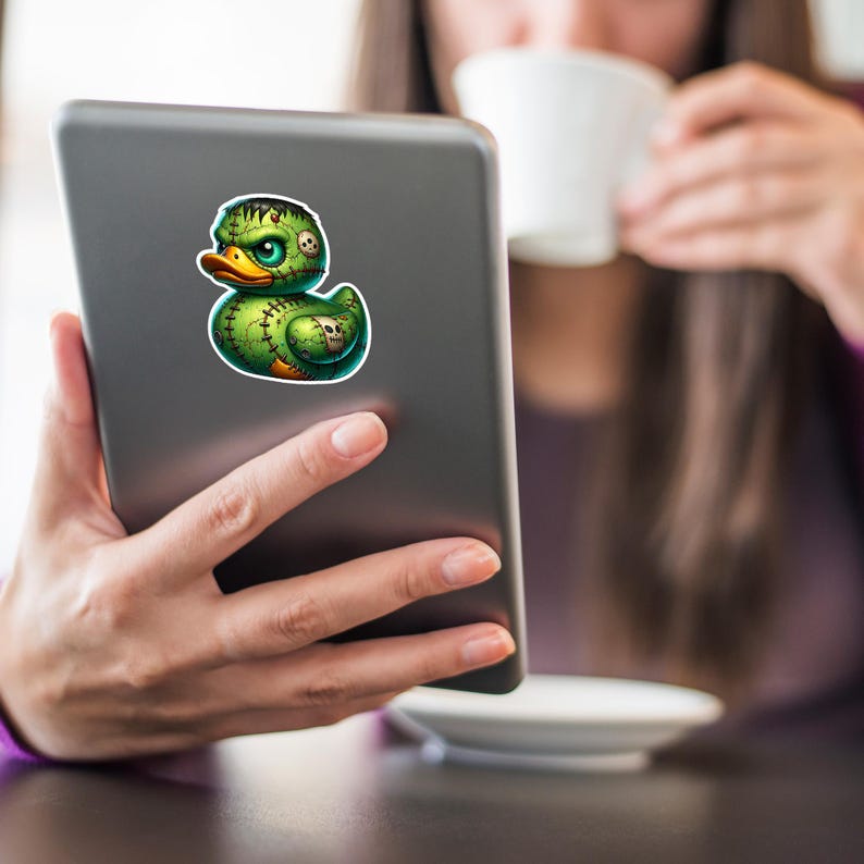 Frankenstein Rubber Duck Sticker: Waterproof Vinyl Decal - Etsy