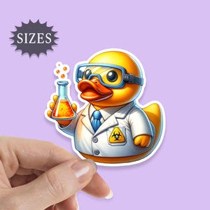 Mad Scientist Rubber Duck Sticker, Lab Tech Ducking Offroad Trail ...