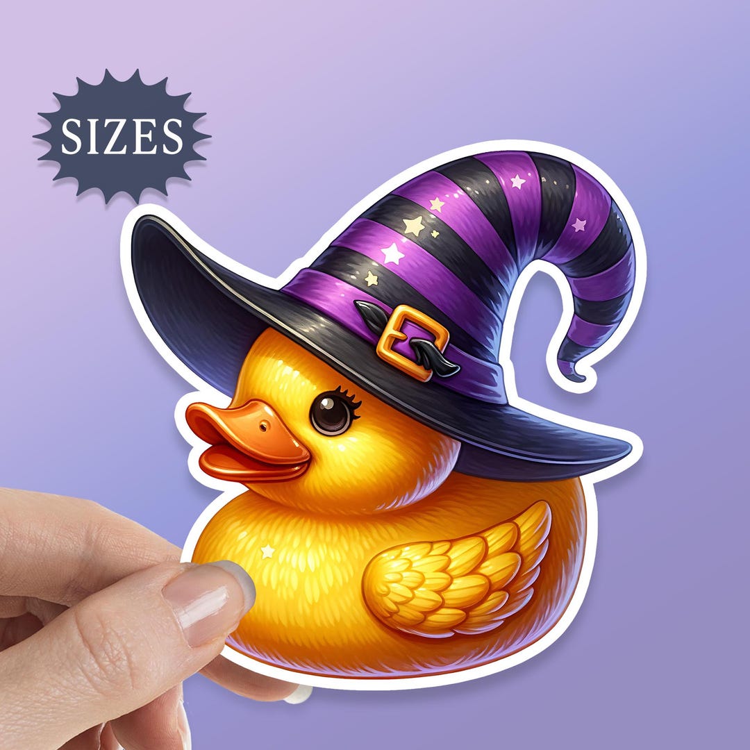 Witch Rubber Duck Sticker, Ducking Offroad Trail Sticker, Halloween ...