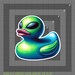 Alien Rubber Duck Sticker: Waterproof Vinyl - Etsy