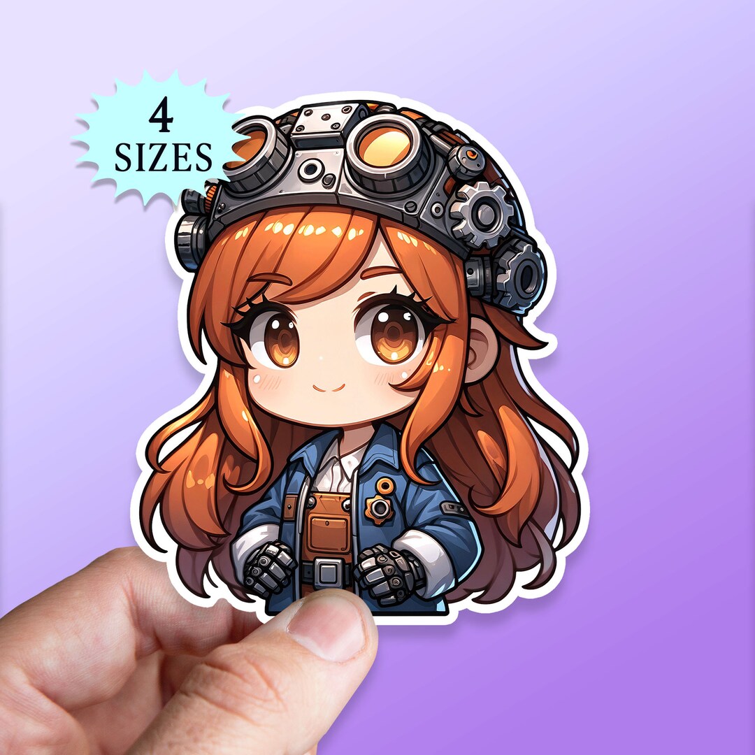 Steampunk Engineer Sticker, Mechanical Engineer, STEM Decal, Fantasy ...