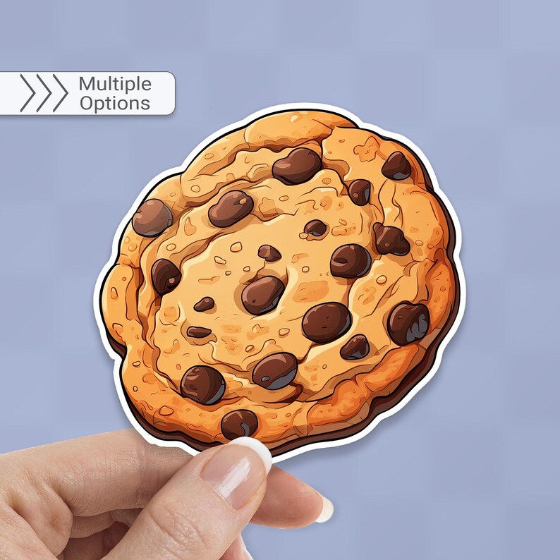 Chocolate Chip Cookie Sticker: Waterproof Vinyl Decal - Etsy