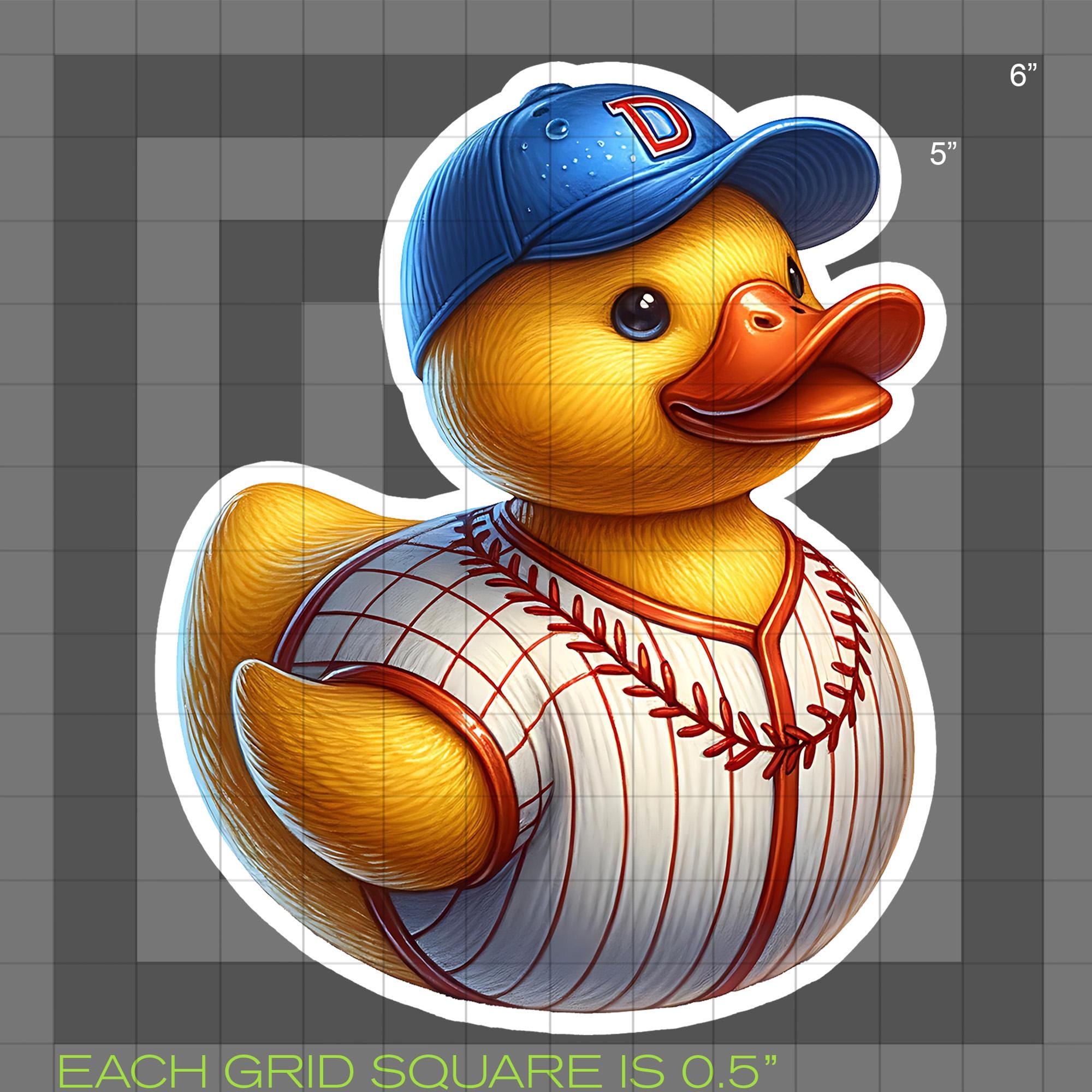 Baseball Rubber Duck Sticker: Waterproof Vinyl Decal - Etsy