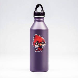 Cardinal Bird Sticker, Chibi Bird Sticker, Animal Sticker, Water Bottle ...
