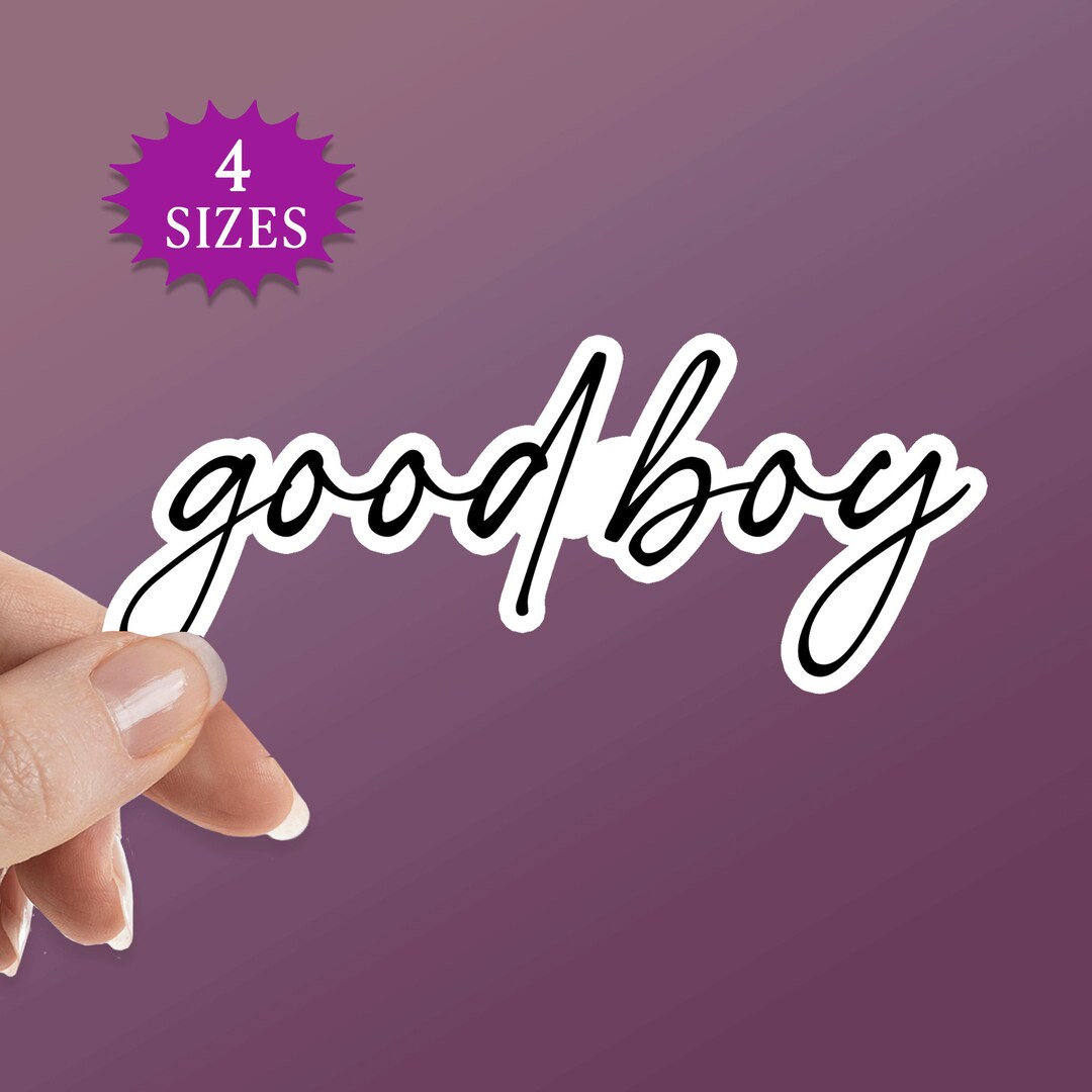 Good Boy Sticker: Waterproof Vinyl Decal - Etsy