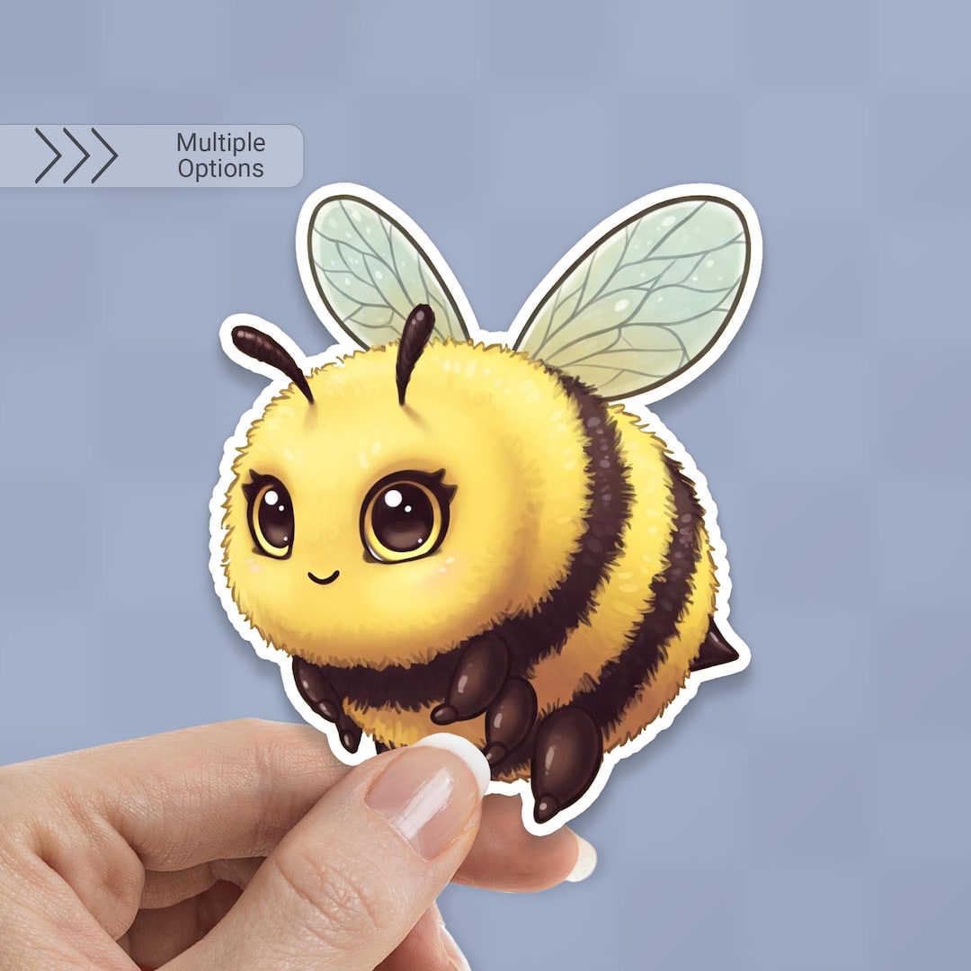 Adorable Bumble Bee Sticker: Waterproof Vinyl Decal - Etsy