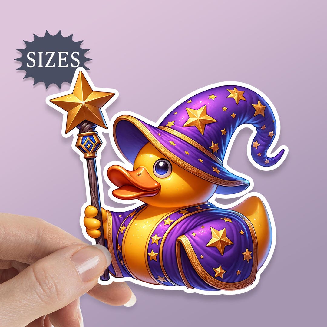 Wizard Rubber Duck Sticker, Ducking Offroad Trail Sticker, Fantasy Duck ...