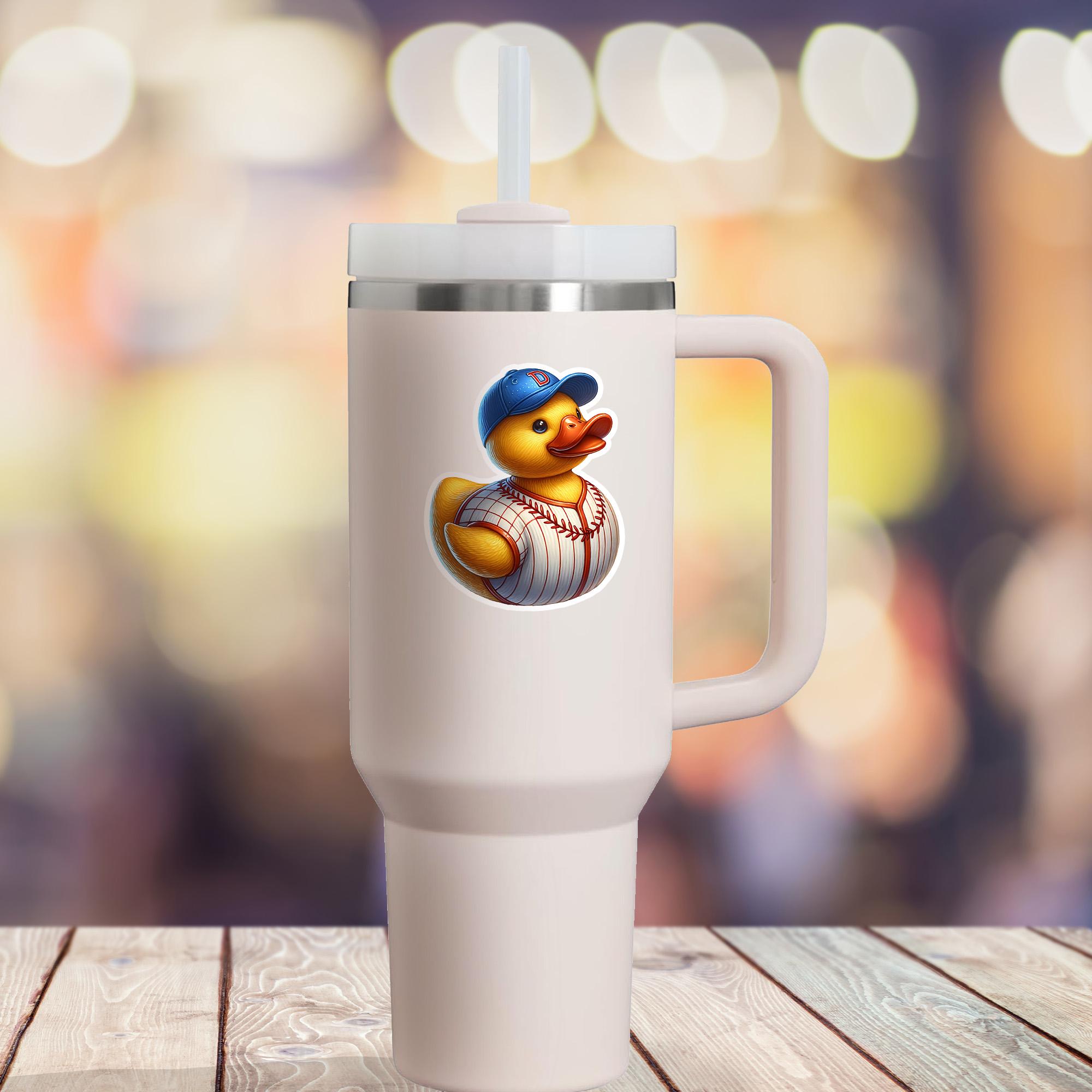 Baseball Rubber Duck Sticker: Waterproof Vinyl Decal - Etsy