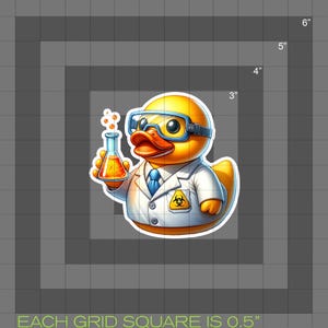 Mad Scientist Rubber Duck Sticker, Lab Tech Ducking Offroad Trail ...