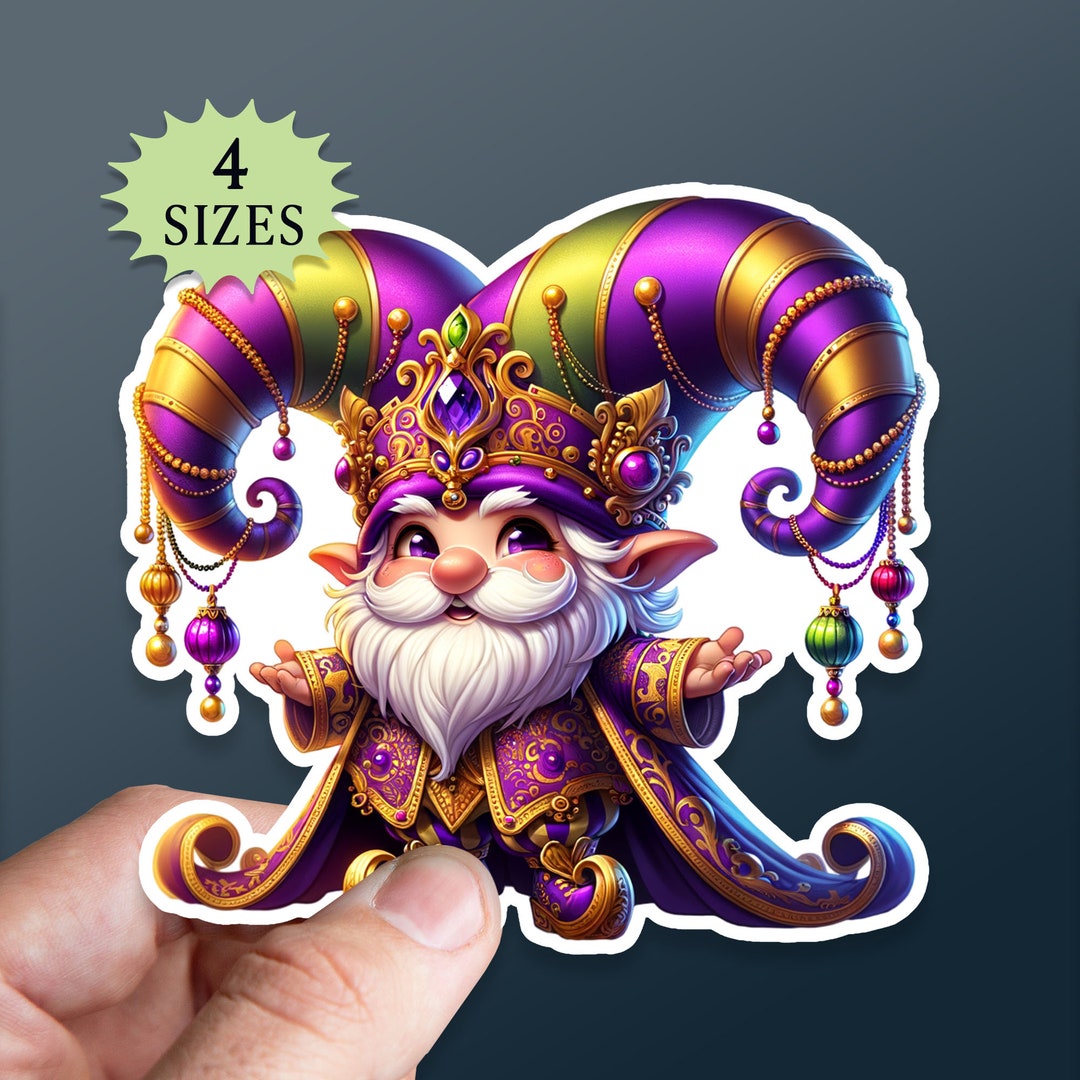 Mardi Gras Sticker, Carnival Sticker, Mardi Gras Parade Sticker, New ...