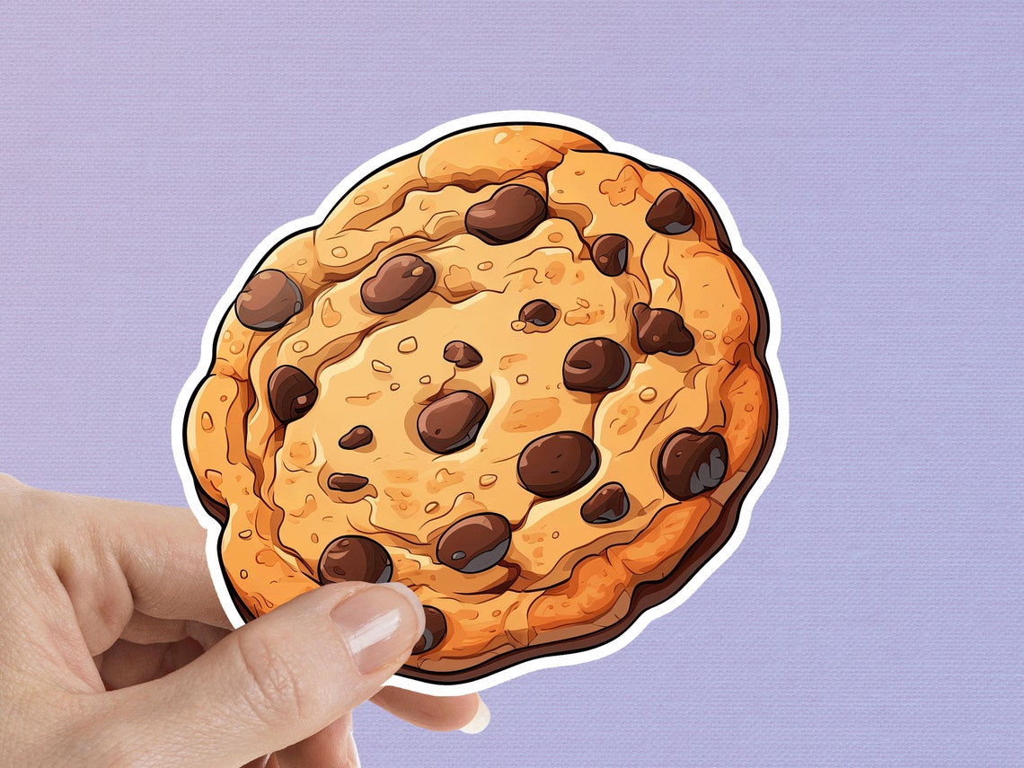 Chocolate Chip Cookie Sticker Cookie Sticker Food Sticker - Etsy