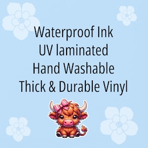 Cute Highland Cow Bathing Sticker, Journal Sticker, Mom Gift, Dad Gift ...