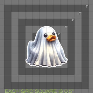 Ghost Rubber Duck Sticker: Waterproof Halloween Vinyl - Etsy