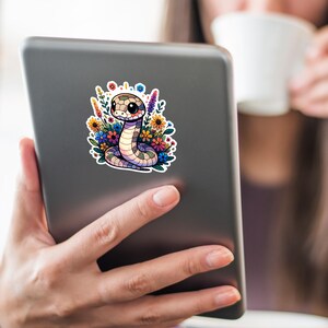 Cute Snake Sticker. Adorable Danger Noodle Snek & Spring Garden ...