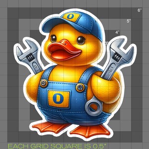 Mechanic Rubber Duck Sticker: Waterproof Vinyl Decal - Etsy