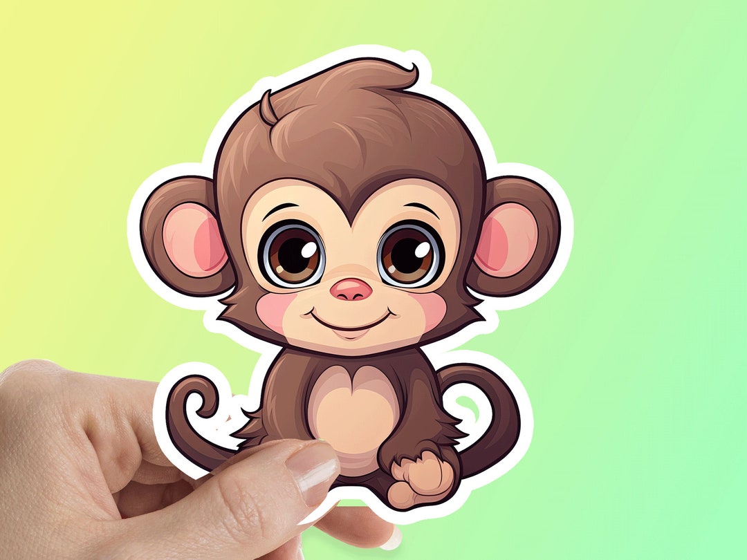 Adorable Little Monkey Grabbing Their Toes, Tumbler Sticker, Décor ...