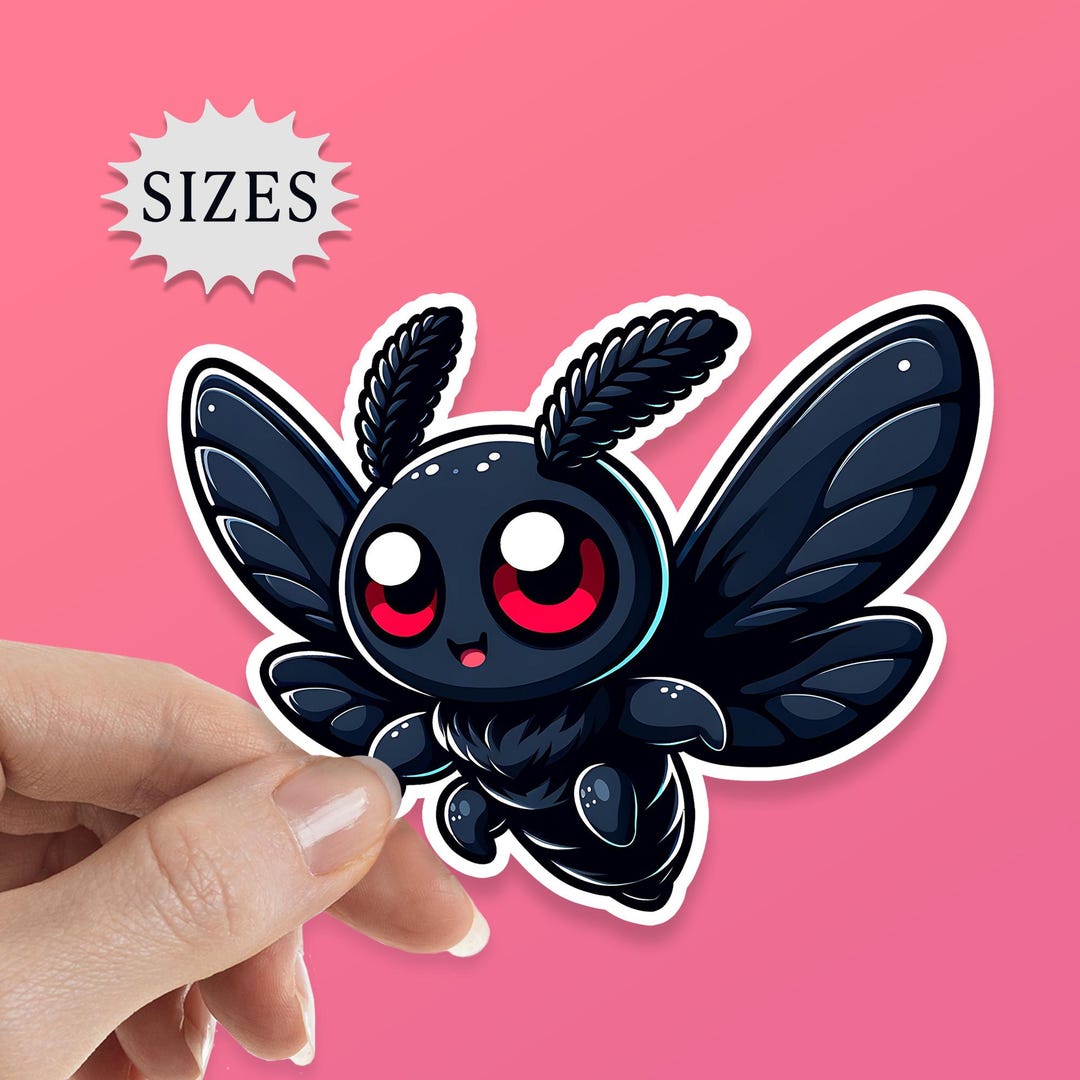 Cute Flying Mothman Sticker, Monster Classic, Spooky Season Sticker ...