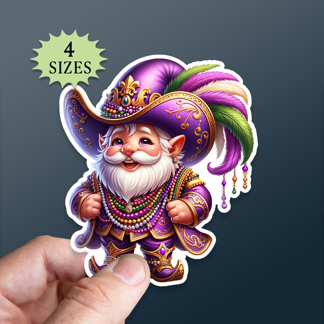 Mardi Gras Sticker, Carnival Sticker, Mardi Gras Parade Sticker, New ...