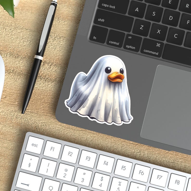 Ghost Rubber Duck Sticker: Waterproof Halloween Vinyl - Etsy