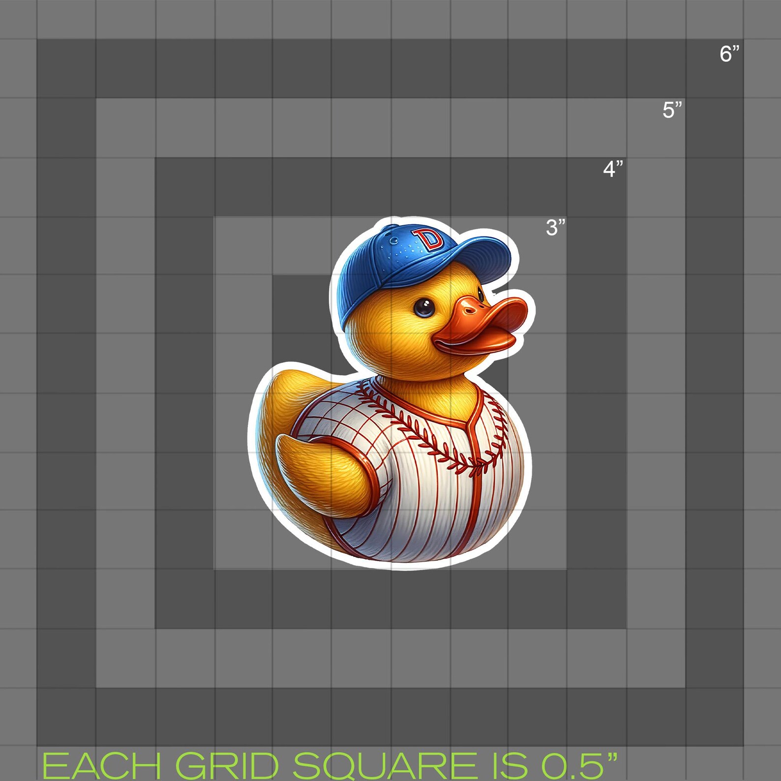 Baseball Rubber Duck Sticker: Waterproof Vinyl Decal - Etsy