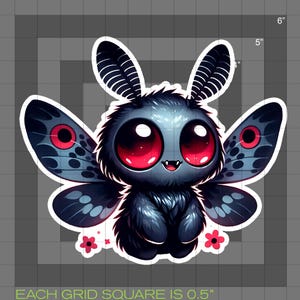 Cute Mothman Monster Sticker, Classic, Spooky Season Sticker, Halloween ...