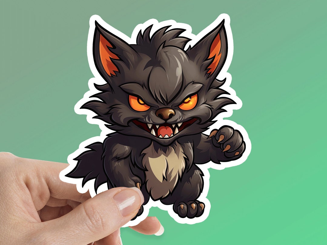 Halloween Werewolf Sticker, Werewolf Sticker, Classic Movie Sticker ...