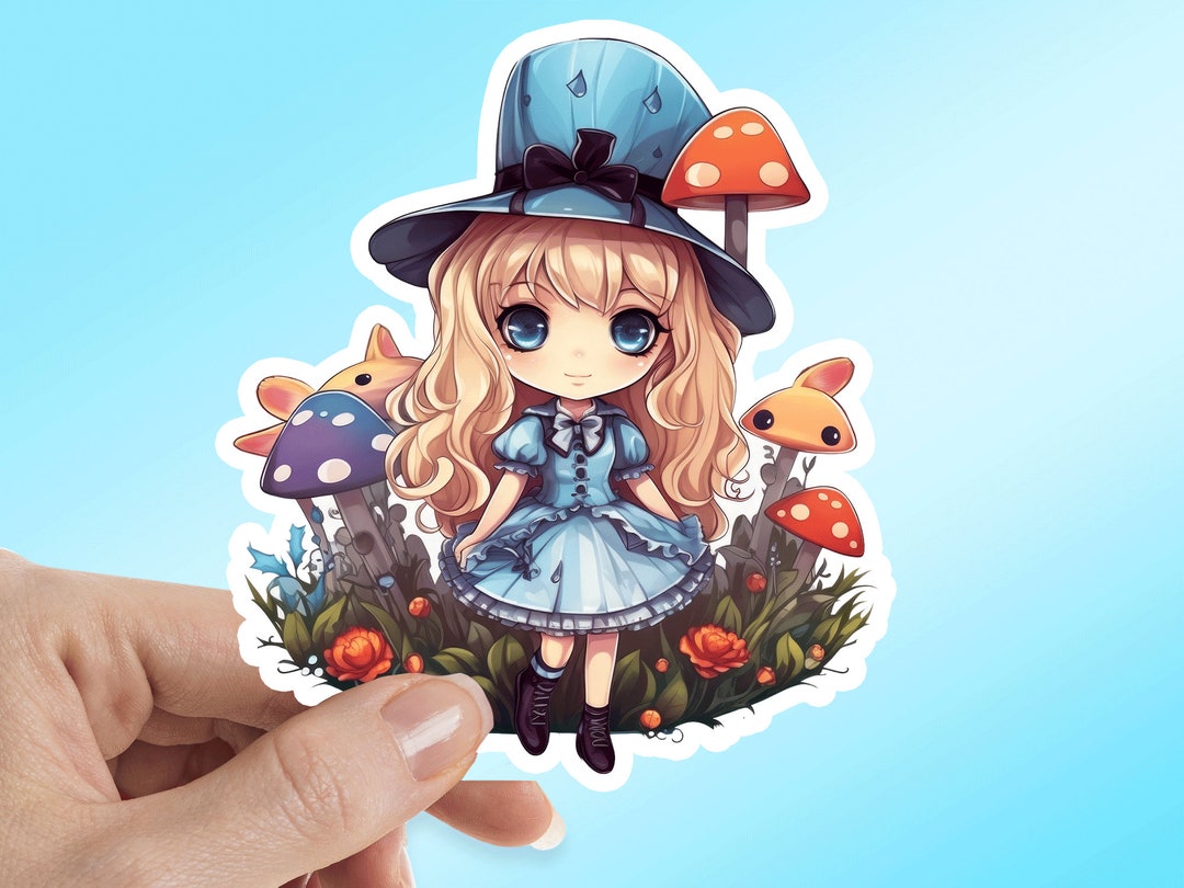Wonderland Alice Sticker Mushrooms Tumbler Sticker Décor - Etsy