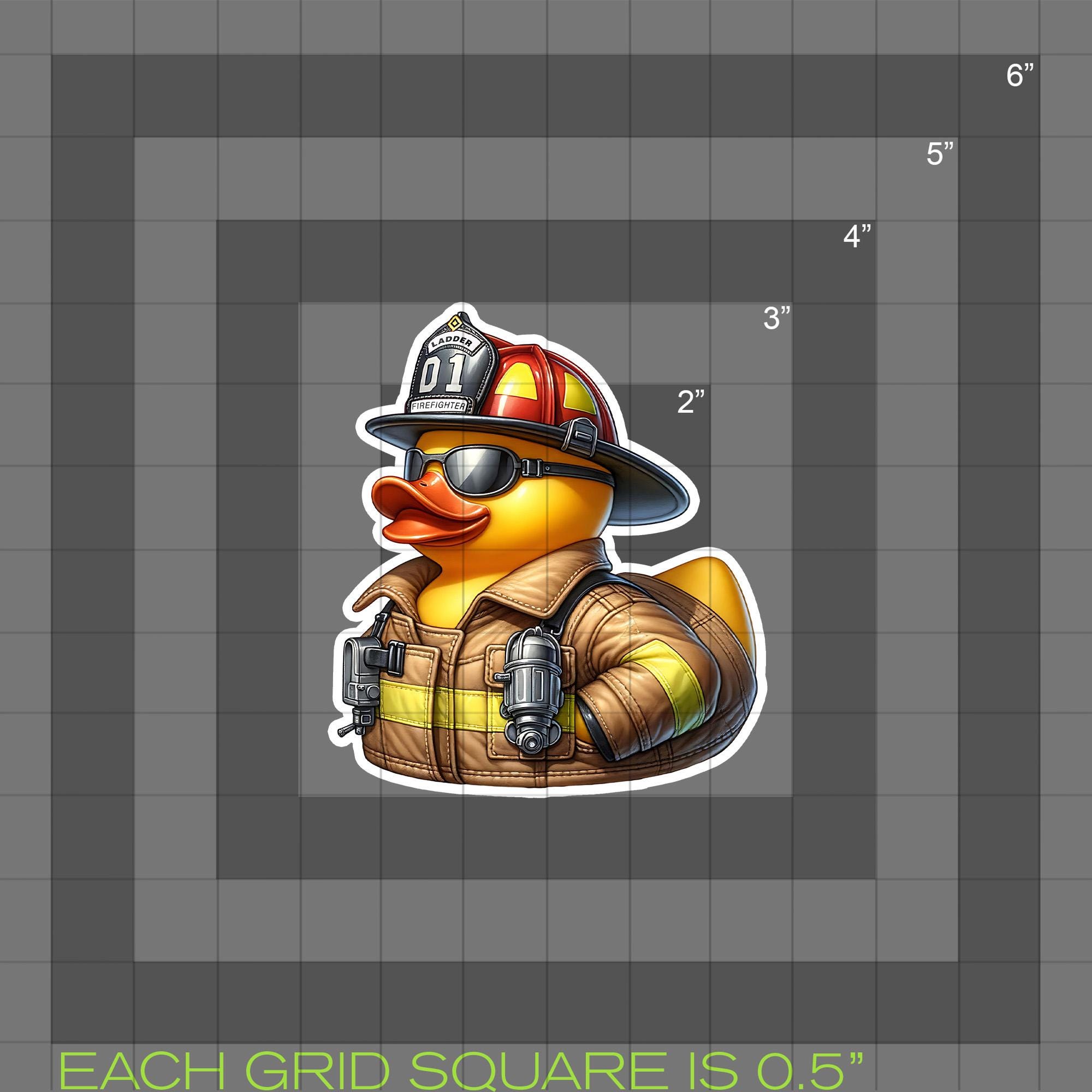 Firefighter Rubber Duck Sticker: Waterproof Vinyl Decal - Etsy