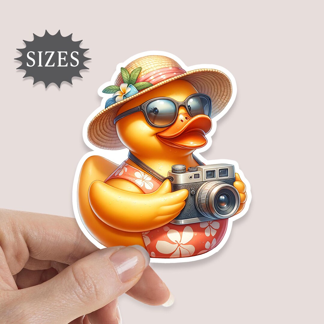 Vacation Rubber Duck Sticker, Tourist Ducking Offroad Trail Sticker ...