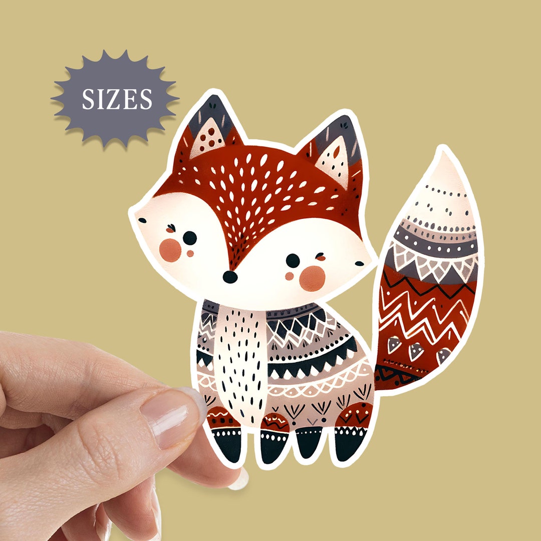 Nordic Fox Sticker, Hygge Cozy Sticker, Northwoods, Tumbler, Water ...