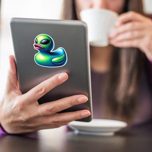 Alien Rubber Duck Sticker: Waterproof Vinyl - Etsy