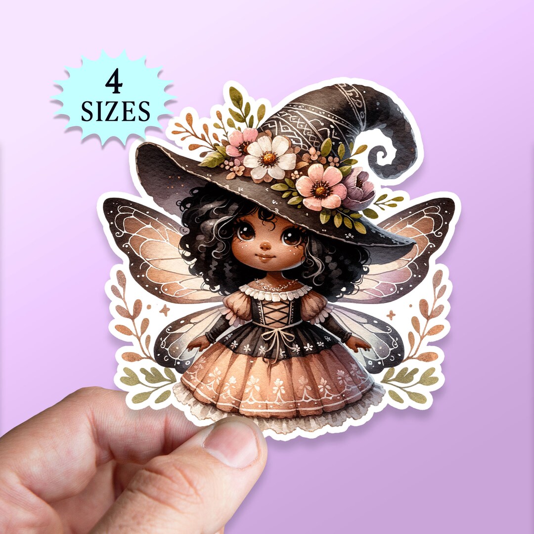 Peach Fairy Sticker, Garden Fae Sticker, Tumbler Sticker, Kindle ...