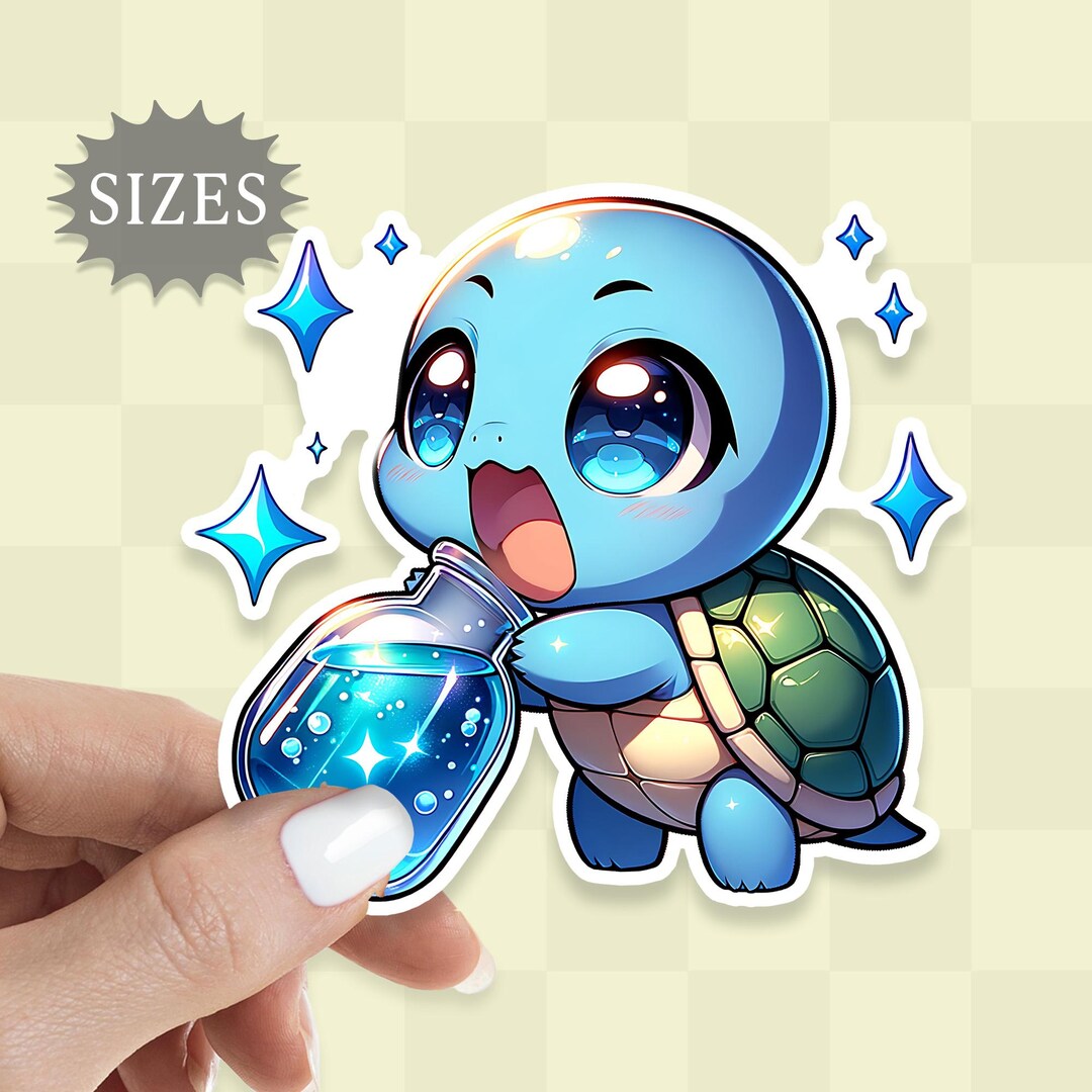 Mana Turtle Sticker, a Small Turtle Drinking a Mana Jar Decal for Your ...