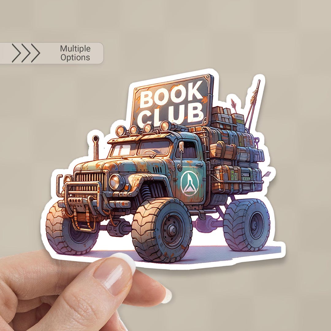 Dystopian Apocalypse Book Club Sticker: Waterproof Vinyl Decal - Etsy