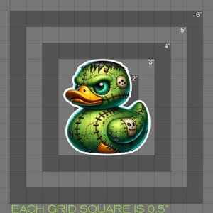 Frankenstein Rubber Duck Sticker: Waterproof UV Vinyl - Etsy