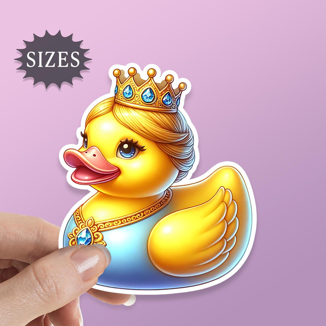 Princess Rubber Duck Sticker: Waterproof Vinyl Decal - Etsy