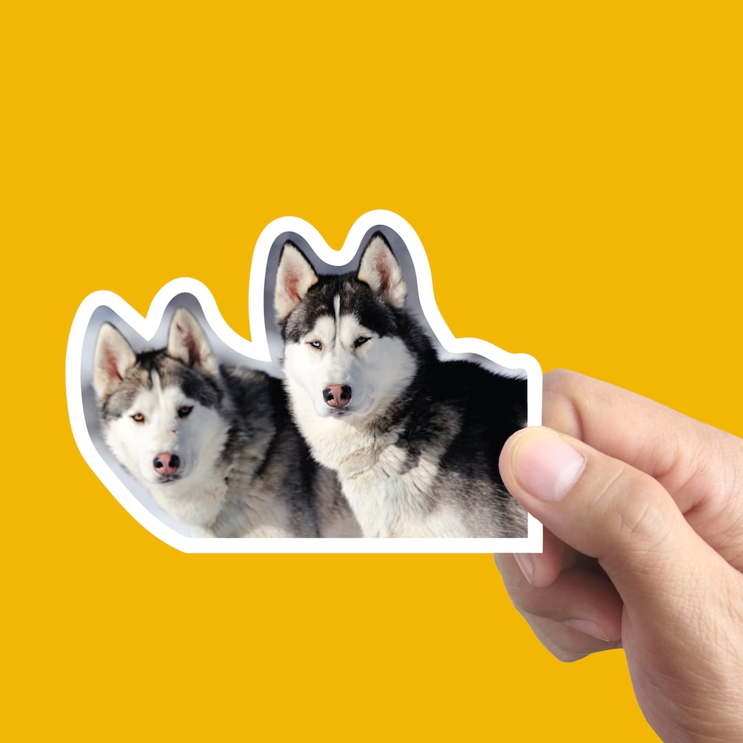 Siberian Huskies Sticker Husky Dog Sticker Puppy Sicker Water Bottle ...