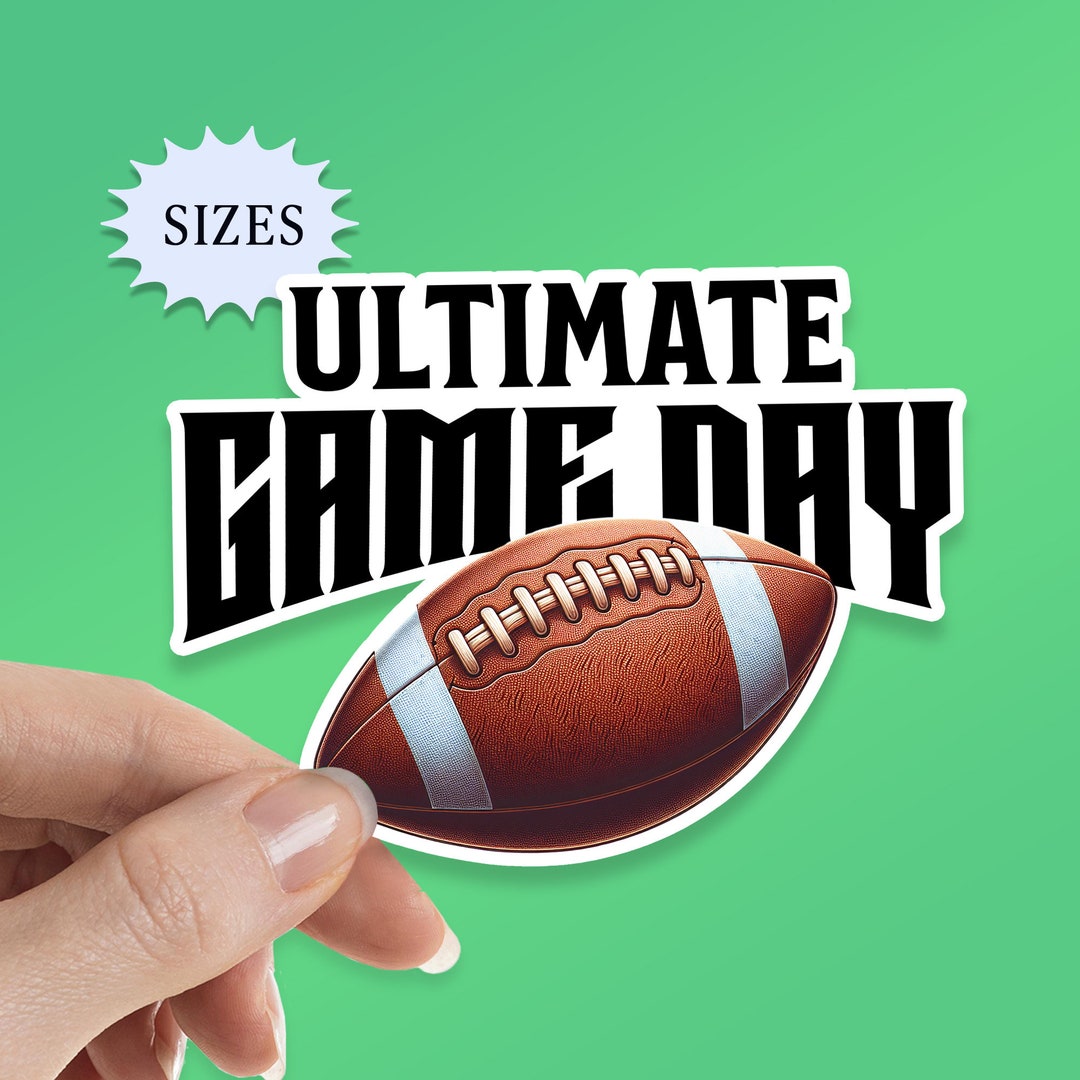 Football Sticker, Ultimate Game Day Sticker for Your Water Bottle ...