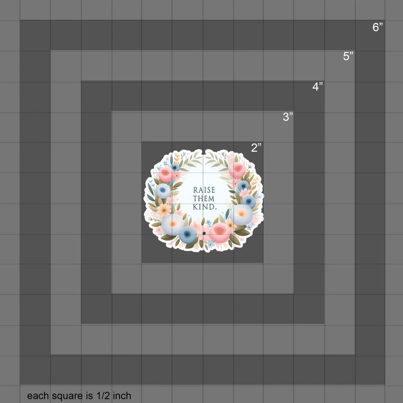 Raise Them Kind Sticker: Boho Floral Wreath, Waterproof Vinyl - Etsy