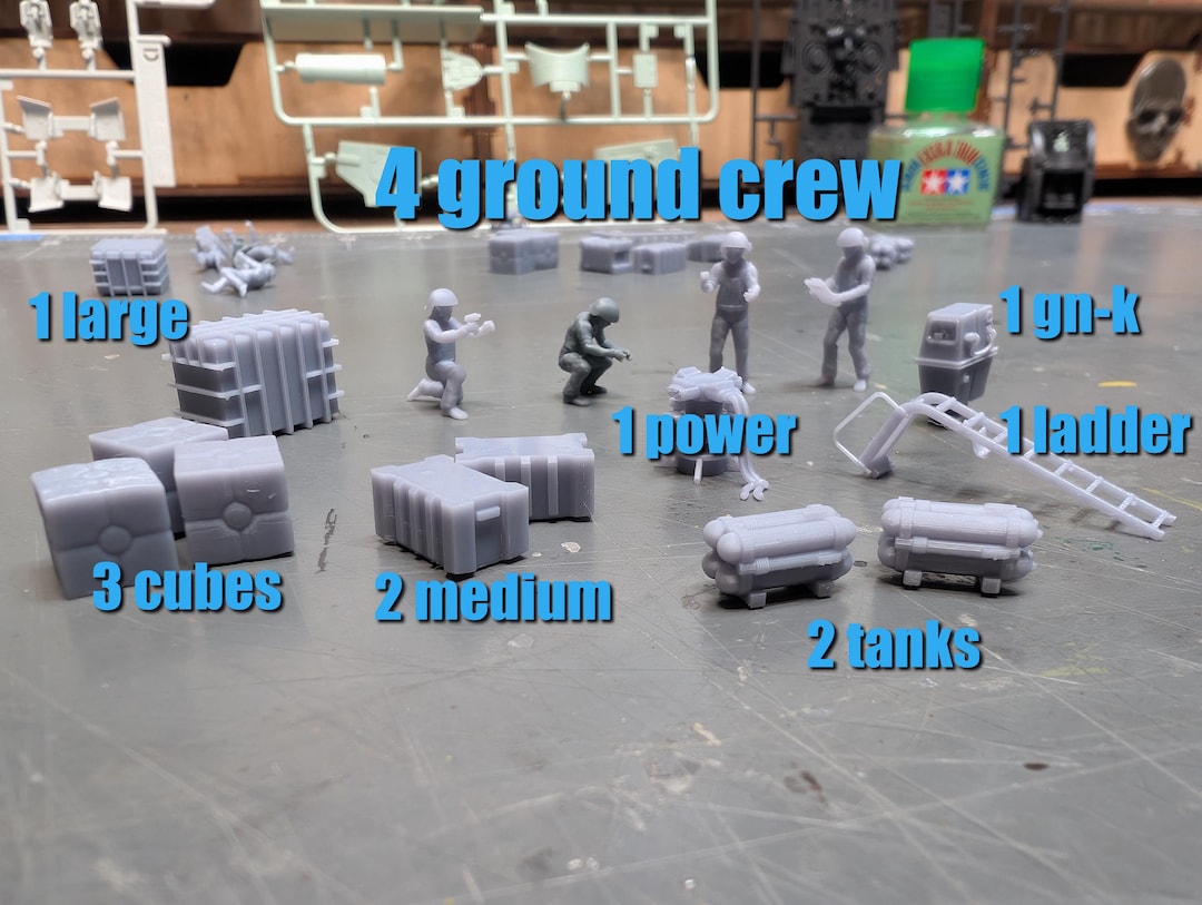 Ground Crew and Gonk Droid With Scatter and Ladder - 1/72 Scale - Etsy