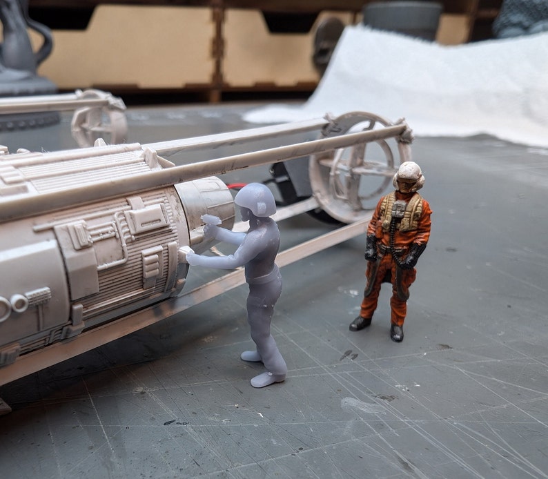 Ground Crew and Gonk Droid With Scatter and Ladder - 1/72 Scale - Etsy