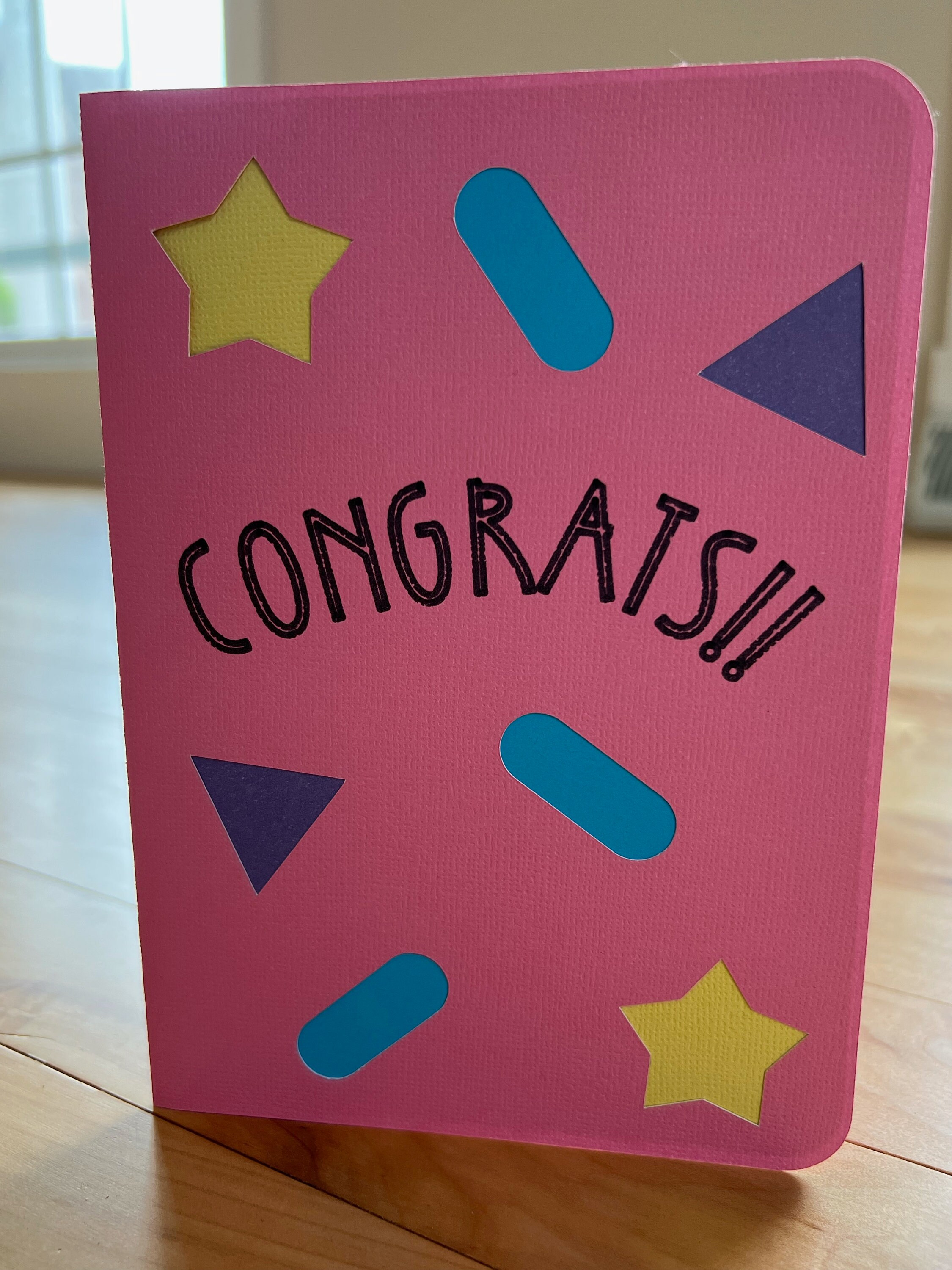 Congrats Cutout Card SVG Cut File/digital Download Only/paper Card ...